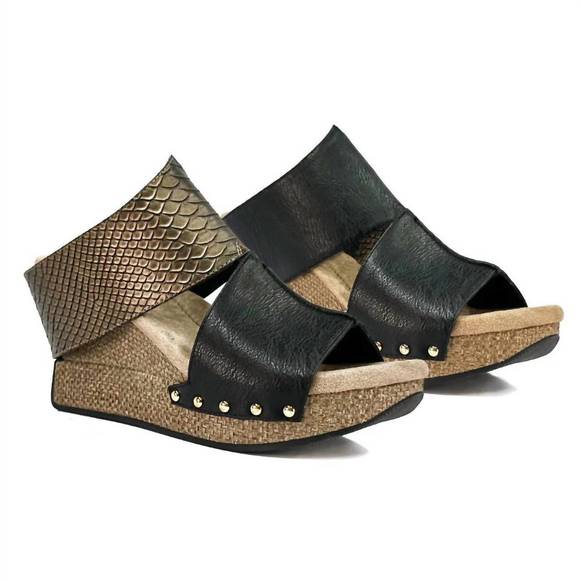 Modzori | Shoes | New Modzori Virginia Reversible Sandal In Snakeblack ...